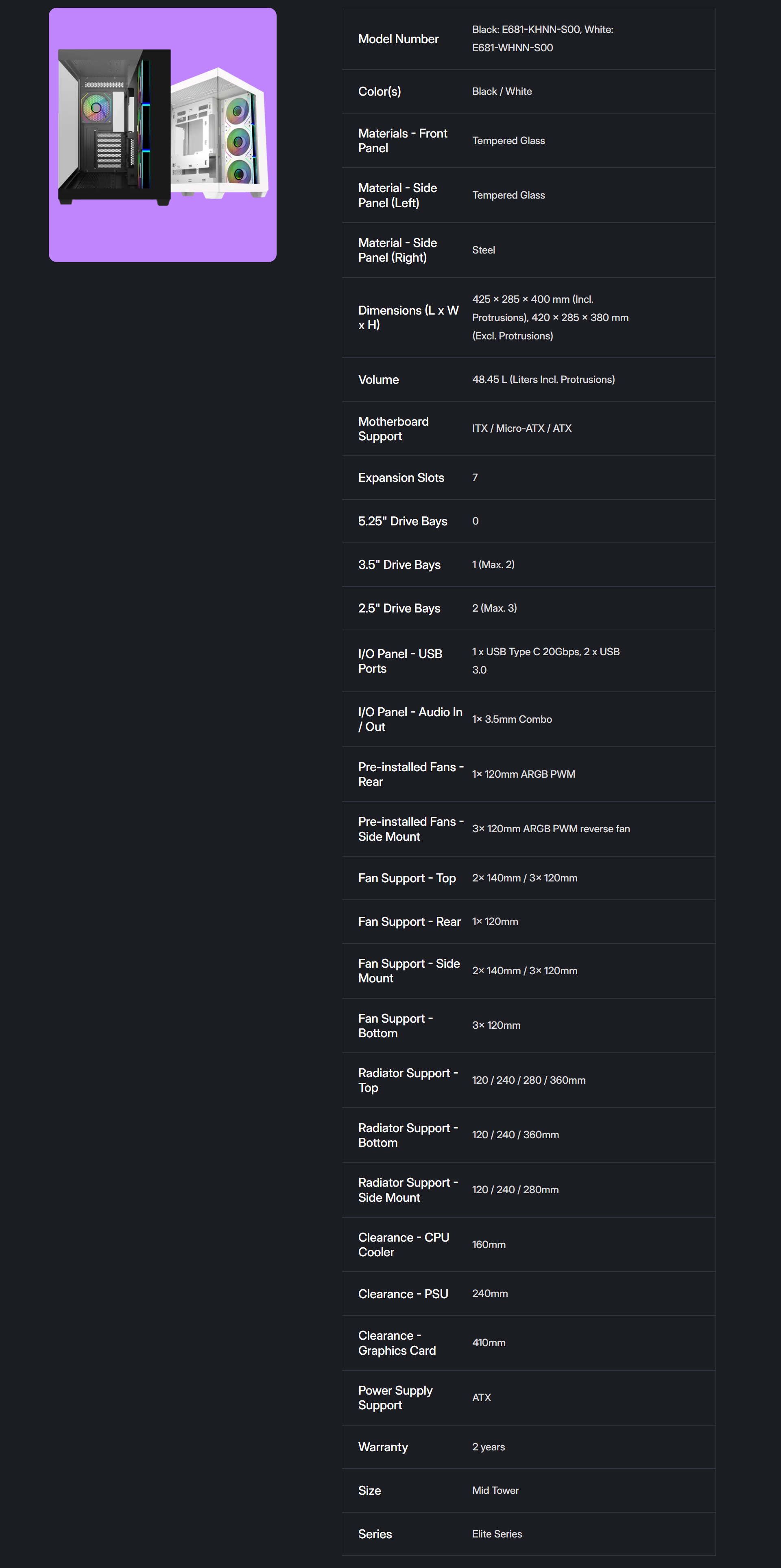 Cooler Master Elite 681 ATX Case